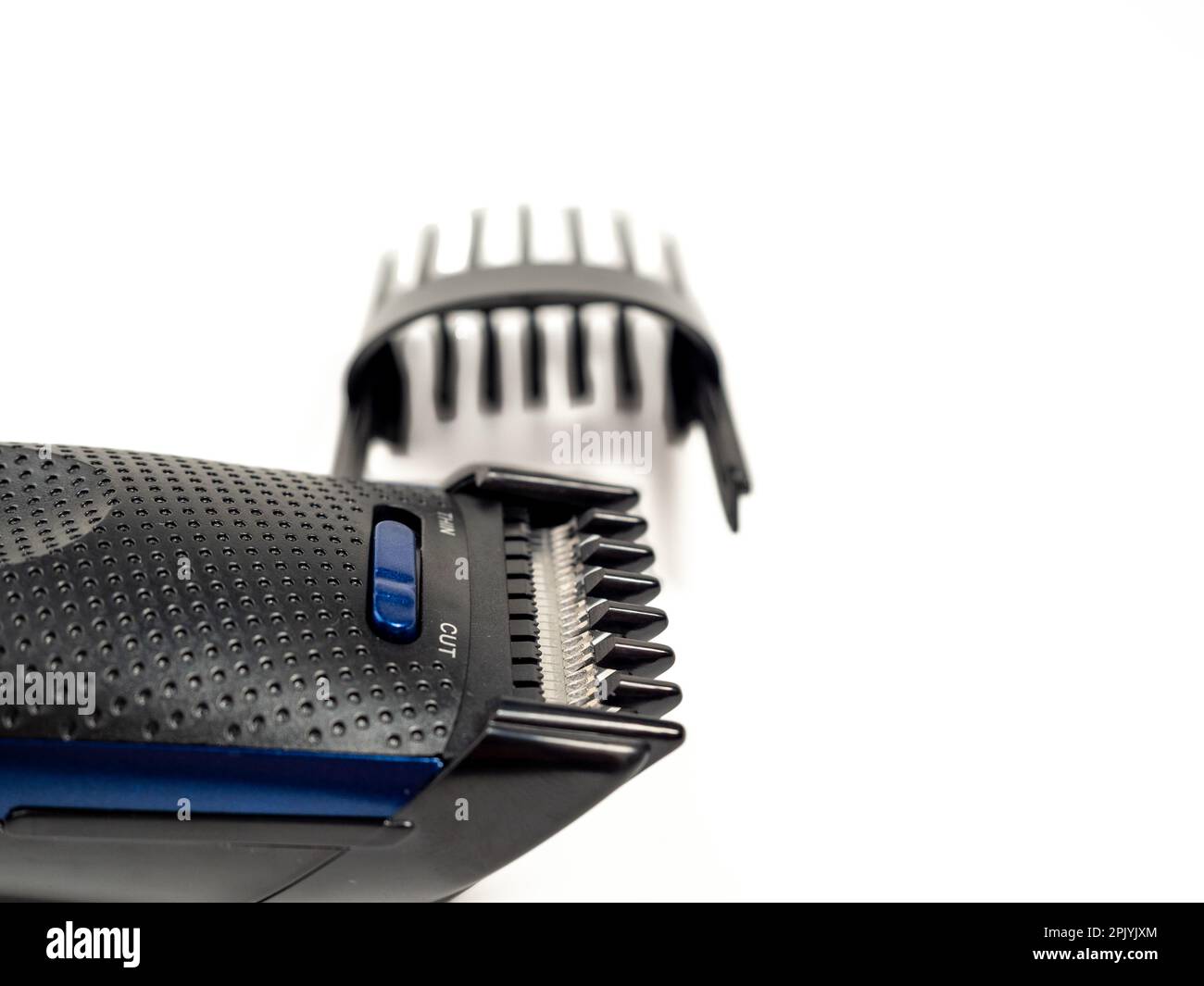 Hair clipper isolated on white background. Modern hair clipper. Close ...