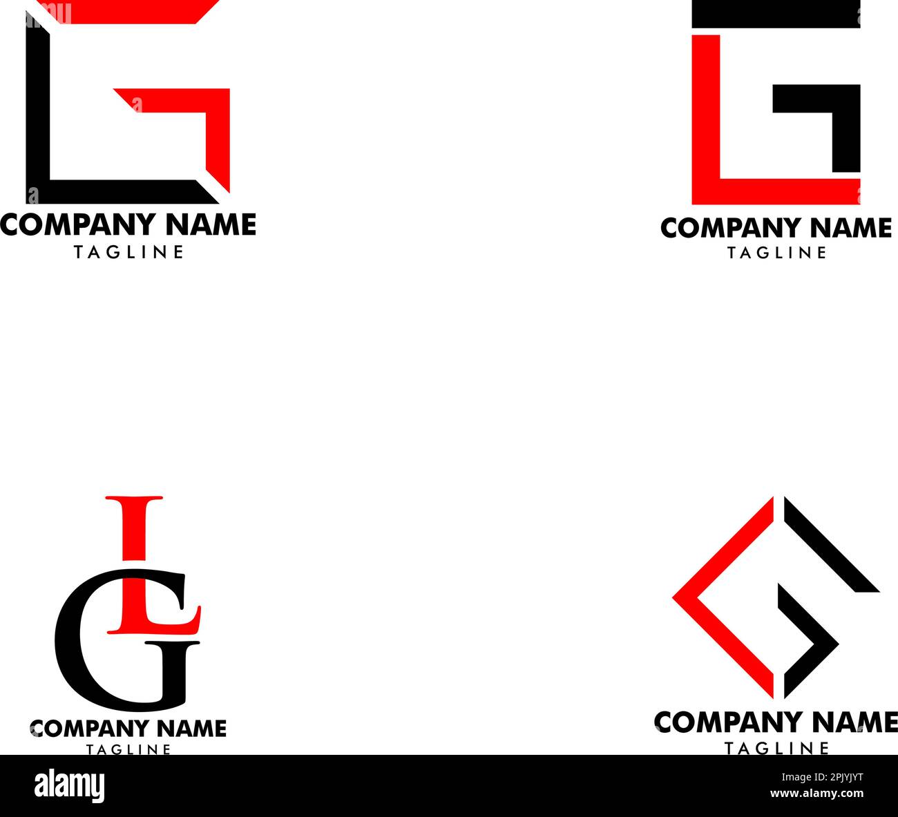 Set of Initial Letter LG Logo Template Design Stock Vector Image & Art ...