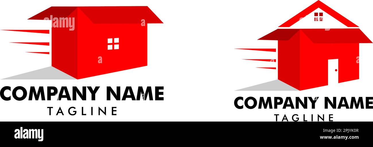 Set of House Moving Logo Design Template Stock Vector Image & Art - Alamy