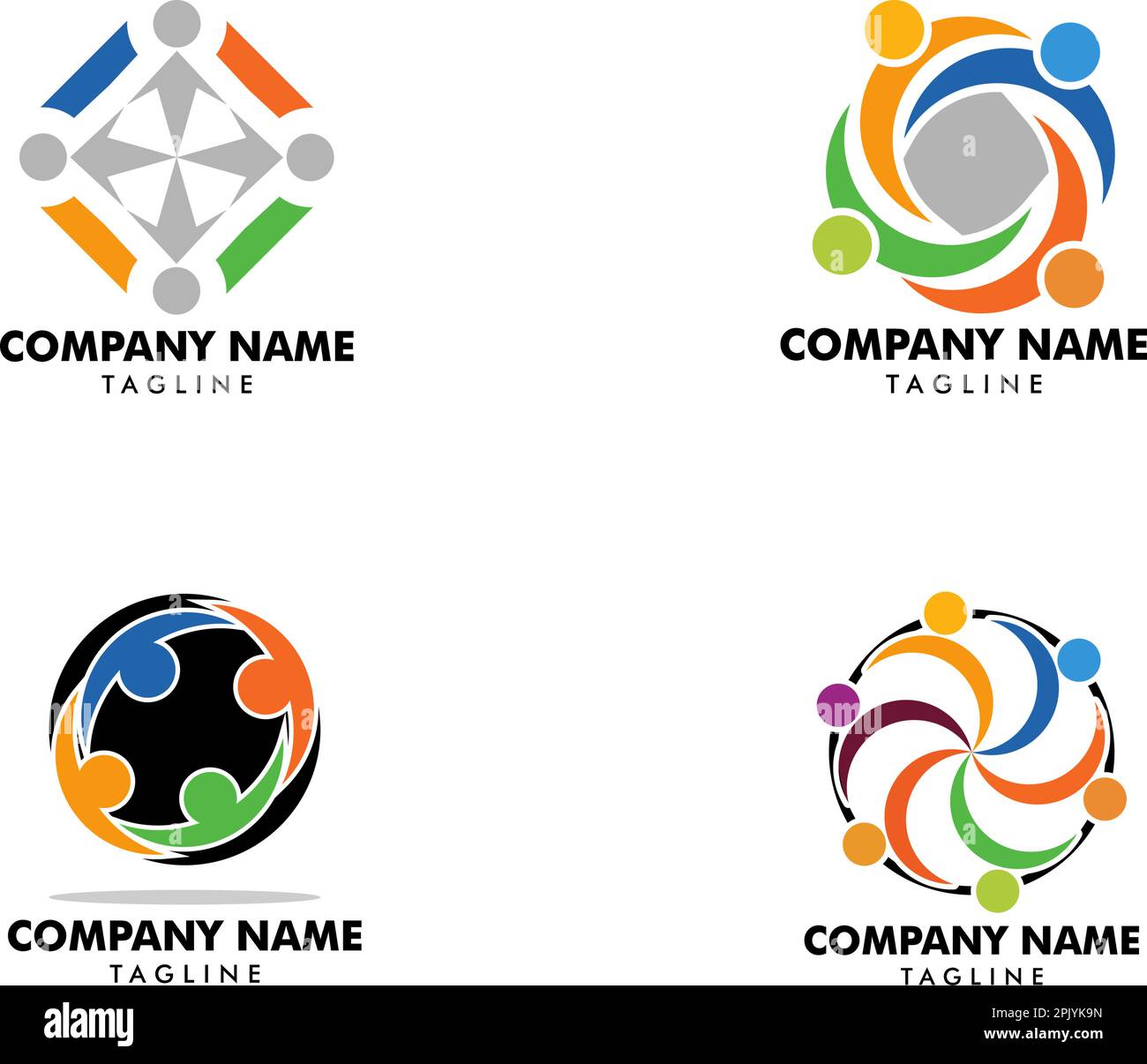 Set of Community people logo vector Stock Vector Image & Art - Alamy