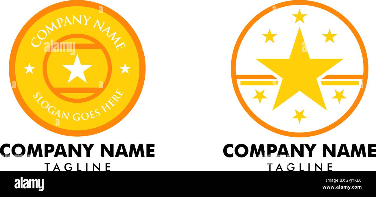 Set of Circle Star Vector Logo Template Design Stock Vector Image & Art ...