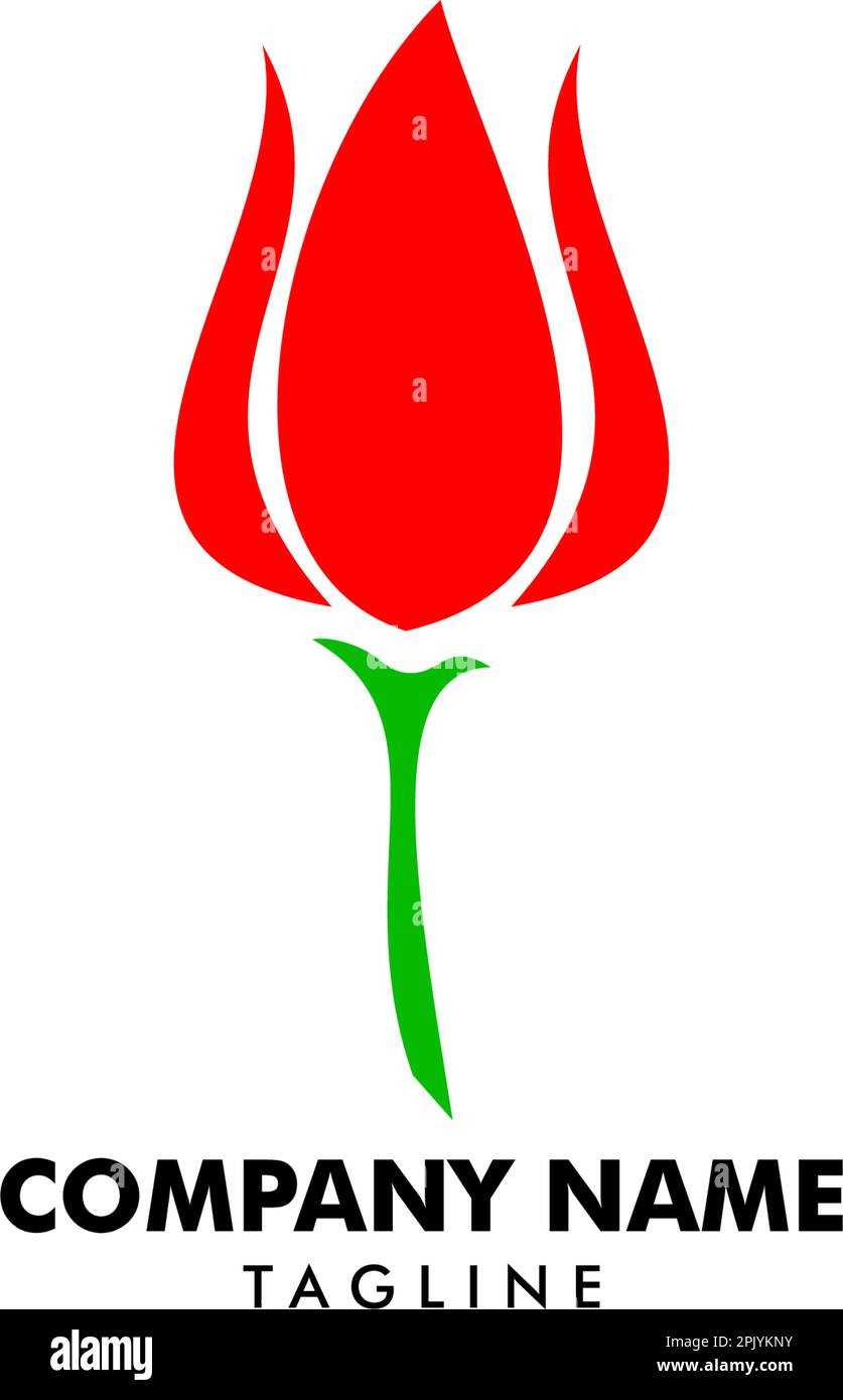 Red rose logo template Vector illustration Stock Vector Image & Art - Alamy