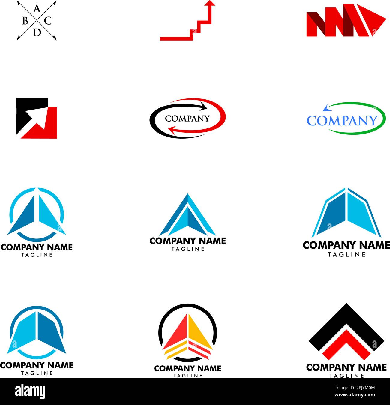 Set of Arrow logo vector icon template Stock Vector Image & Art - Alamy