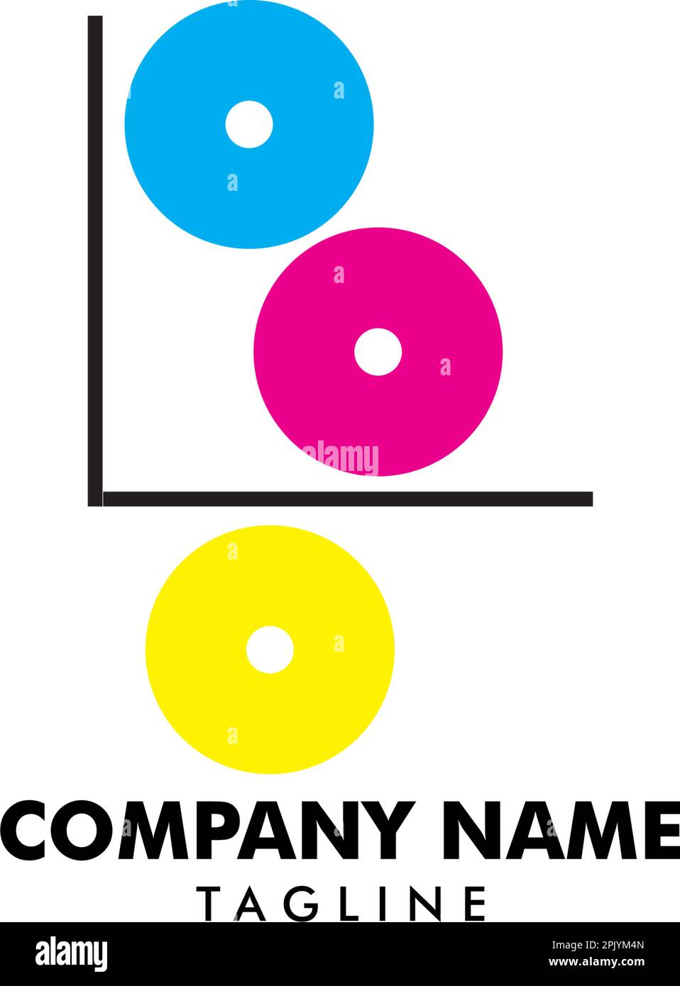 Print service digital solutions colorful logo design idea, Sign and ...