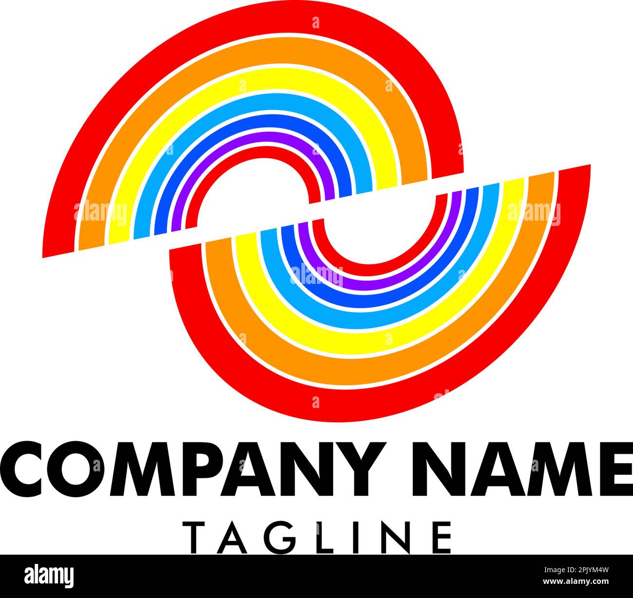 Rainbow Logo design vector template Stock Vector Image & Art - Alamy