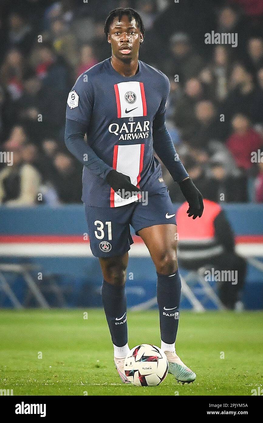 Paris, France. 02nd Apr, 2023. El Chadaille BITSHIABU of PSG during the ...