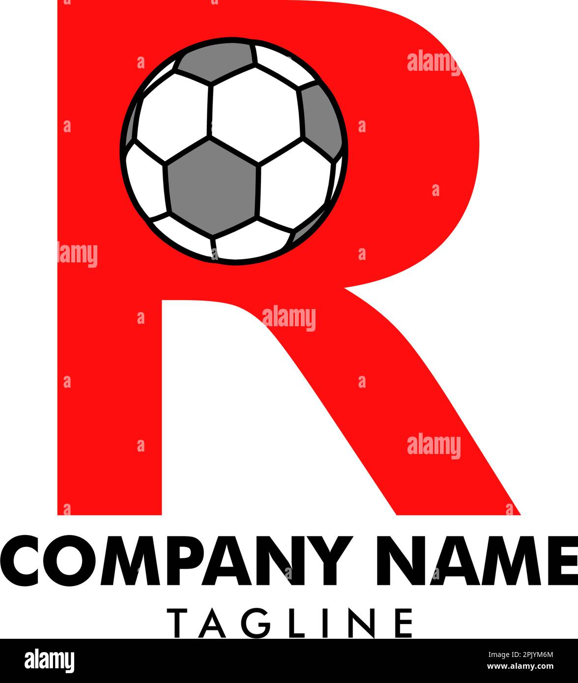 R letter logo, football ball logo design Stock Vector Image & Art - Alamy