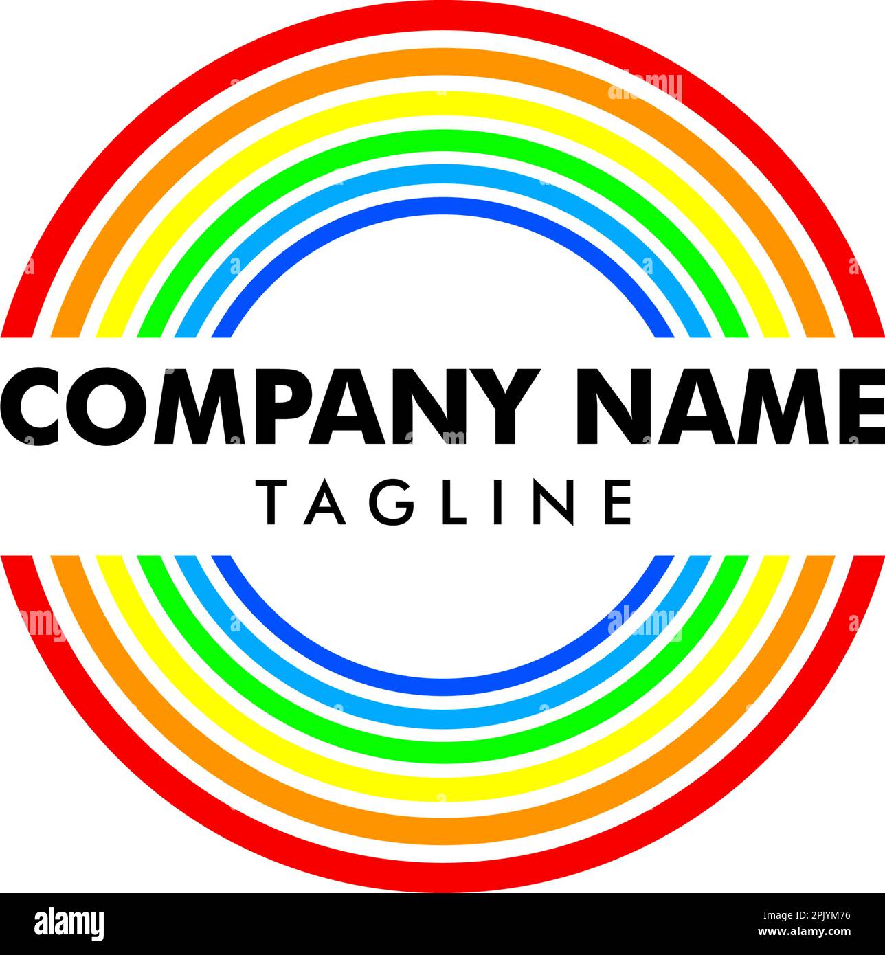 Rainbow Logo design vector template Stock Vector Image & Art - Alamy