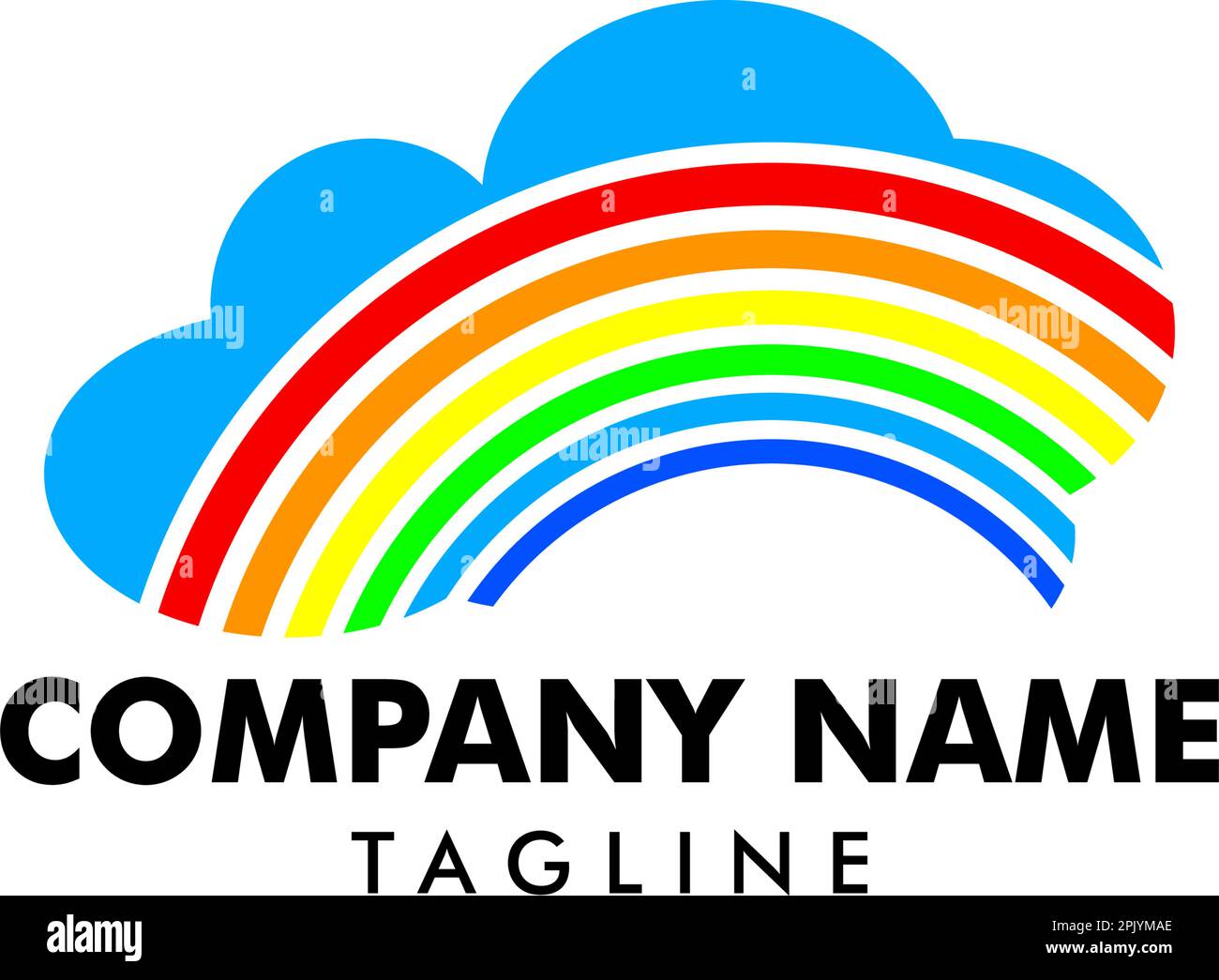 Rainbow Logo design vector template Stock Vector Image & Art - Alamy