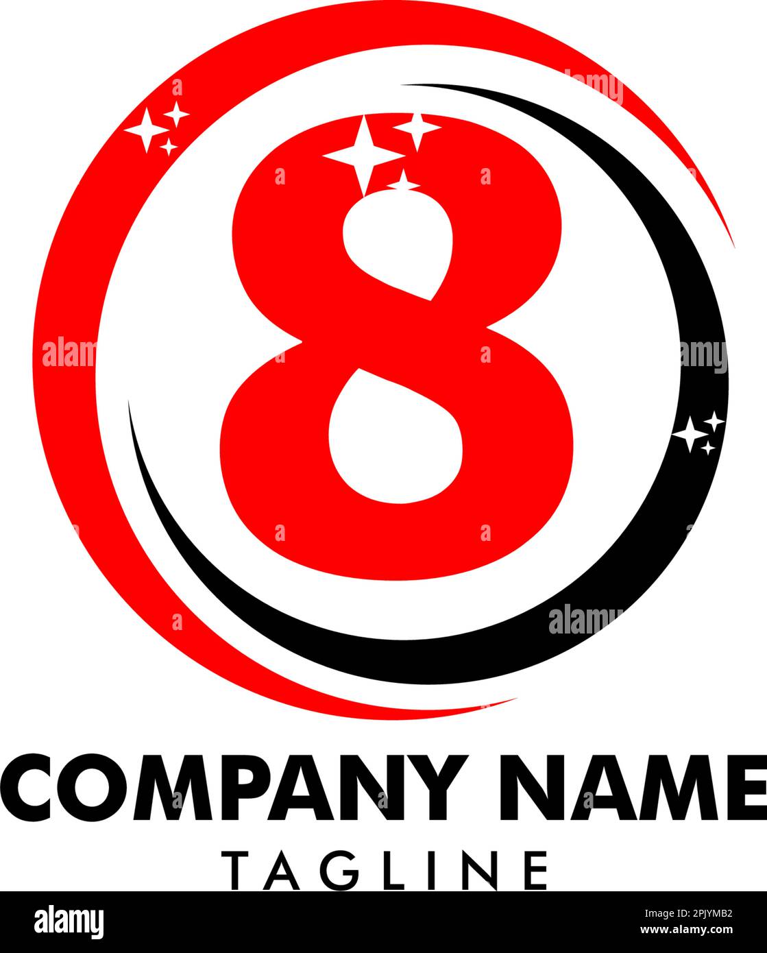 Number eight logo, Logo 8 vector template Stock Vector Image & Art - Alamy