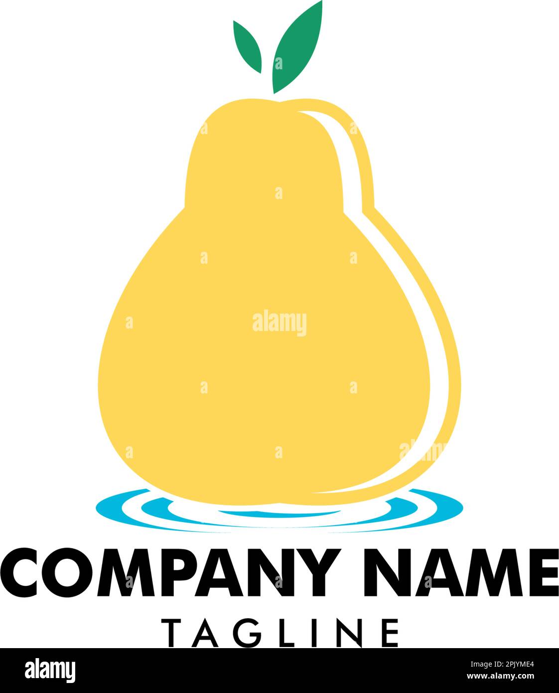 Pear fruit logo design Stock Vector Images - Alamy
