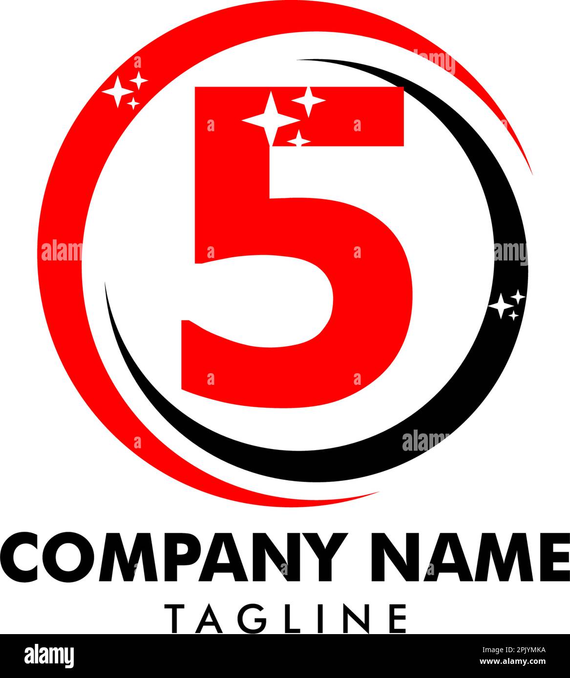 Number five logo, Logo 5 vector template Stock Vector Image & Art - Alamy