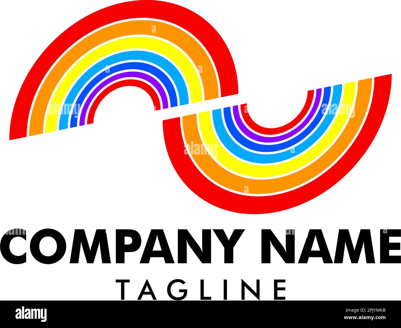Rainbow Logo design vector template Stock Vector Image & Art - Alamy