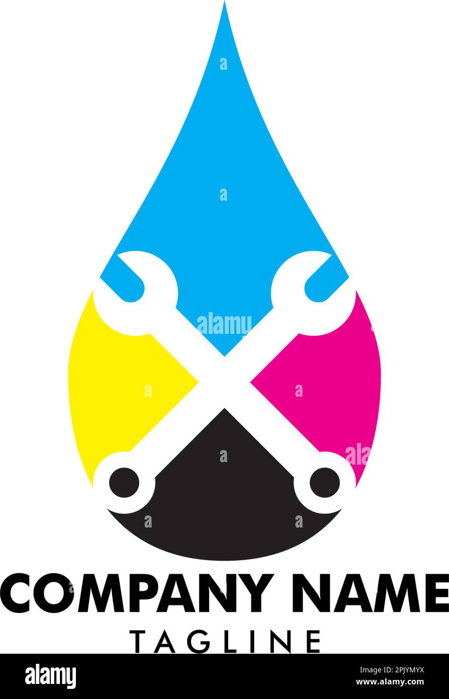 Print service digital solutions colorful logo design idea, Sign and ...