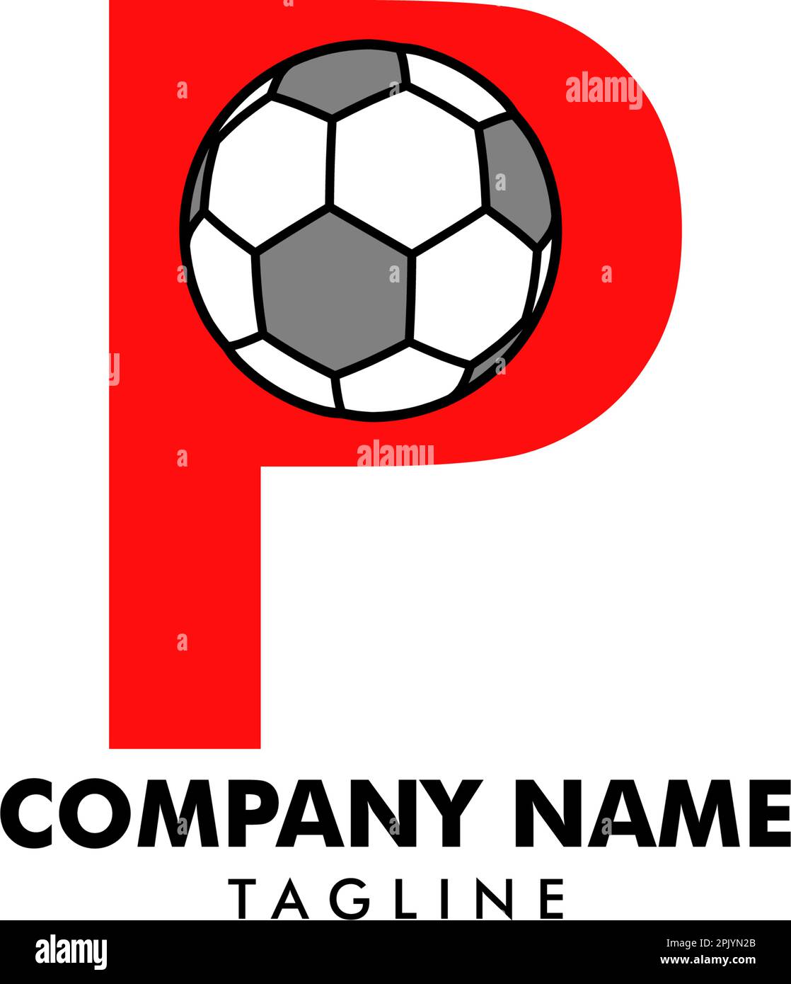 P letter logo, football ball logo design Stock Vector Image & Art - Alamy