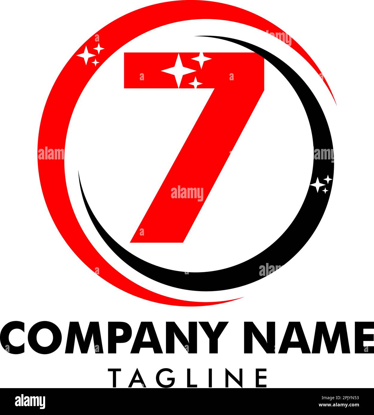 Number seven logo, Logo 7 vector template Stock Vector Image & Art - Alamy