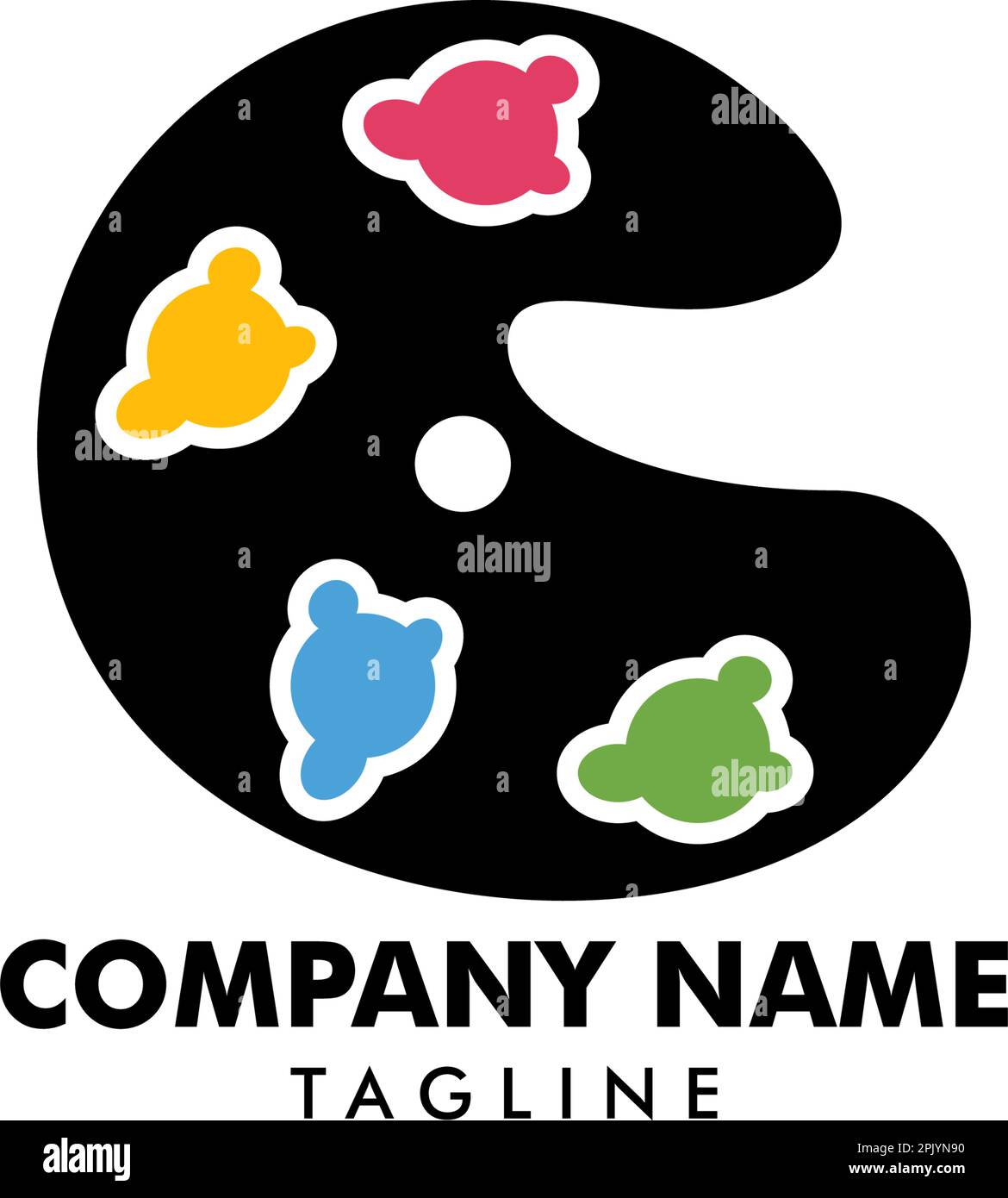 Palette paint icon logo element illustration Stock Vector Image & Art ...