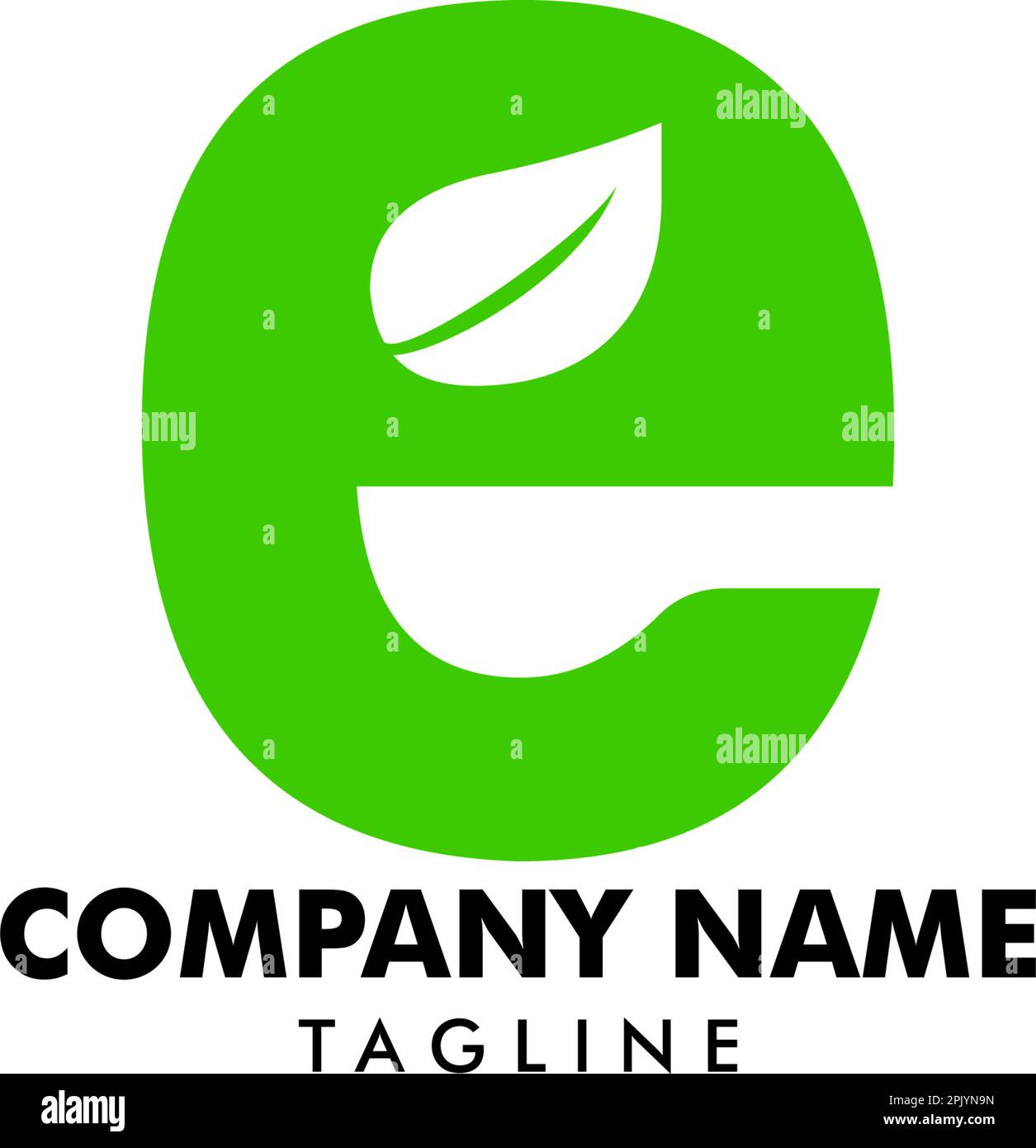 E leaf logo hi-res stock photography and images - Alamy