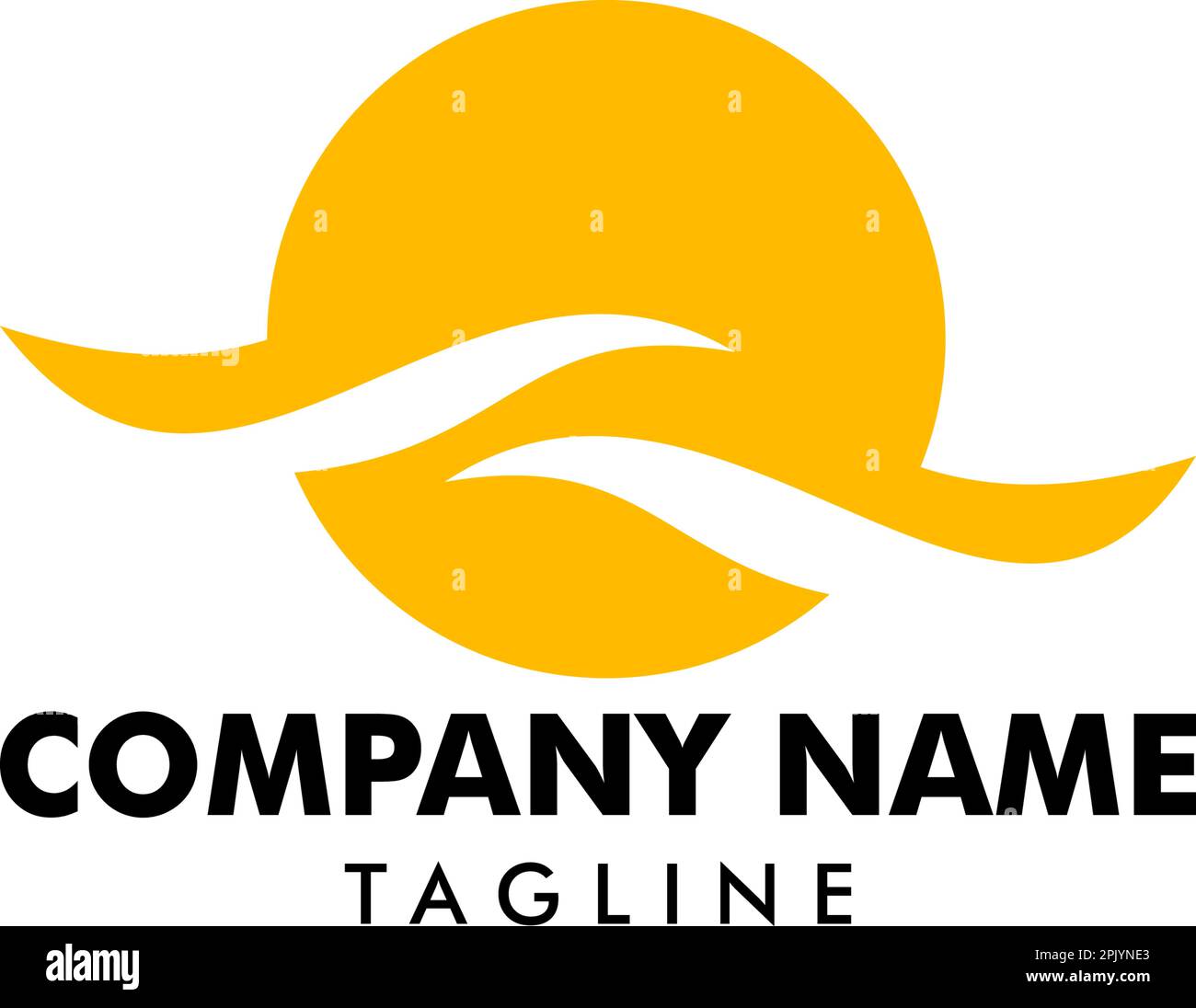 Moon and wave vector logo Stock Vector Image & Art - Alamy