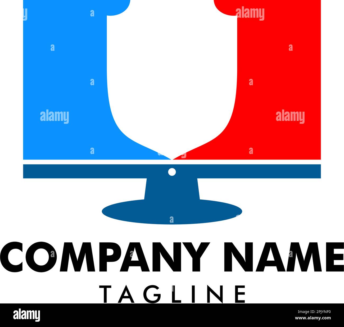 Monitor and shield vector icon logo Stock Vector Image & Art - Alamy