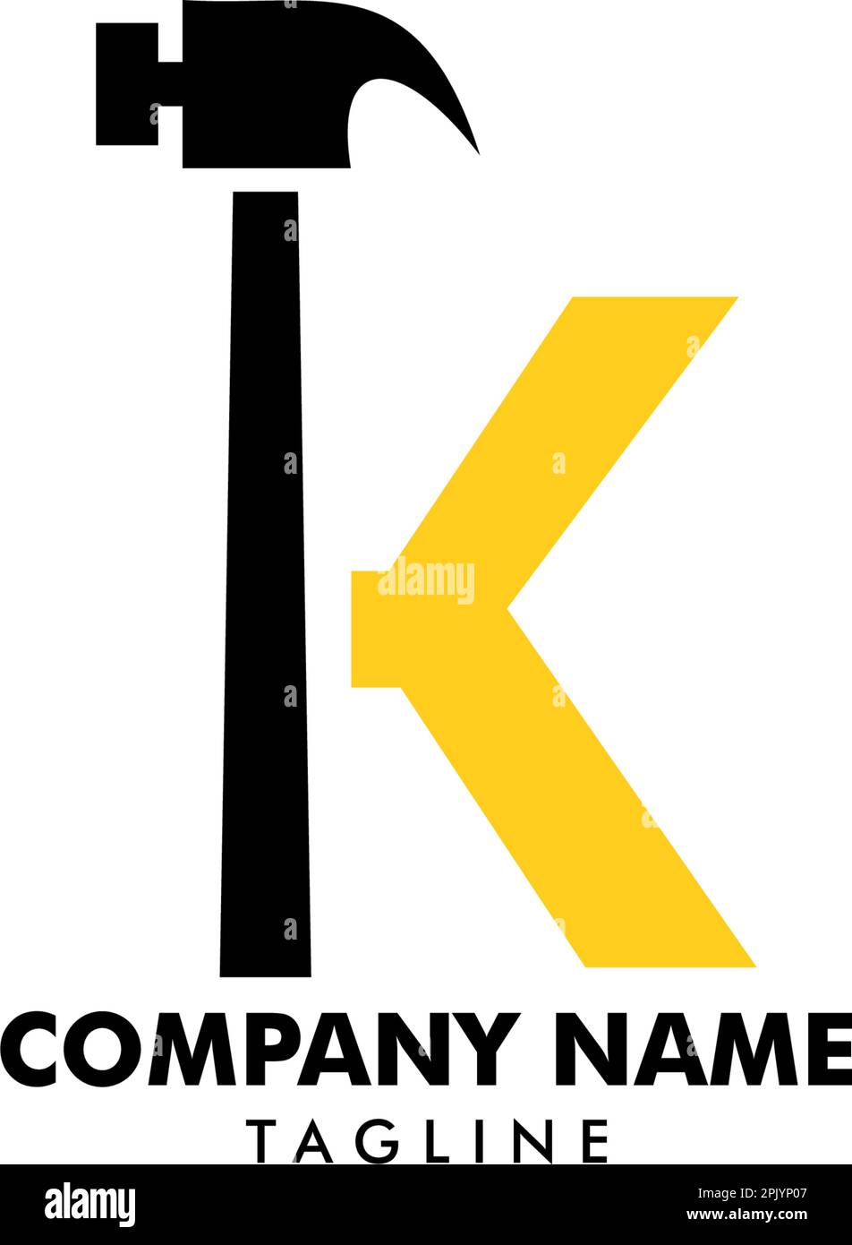 Letter K Hammer Logo, Handyman services Logo vector design Stock Vector Image & Art - Alamy