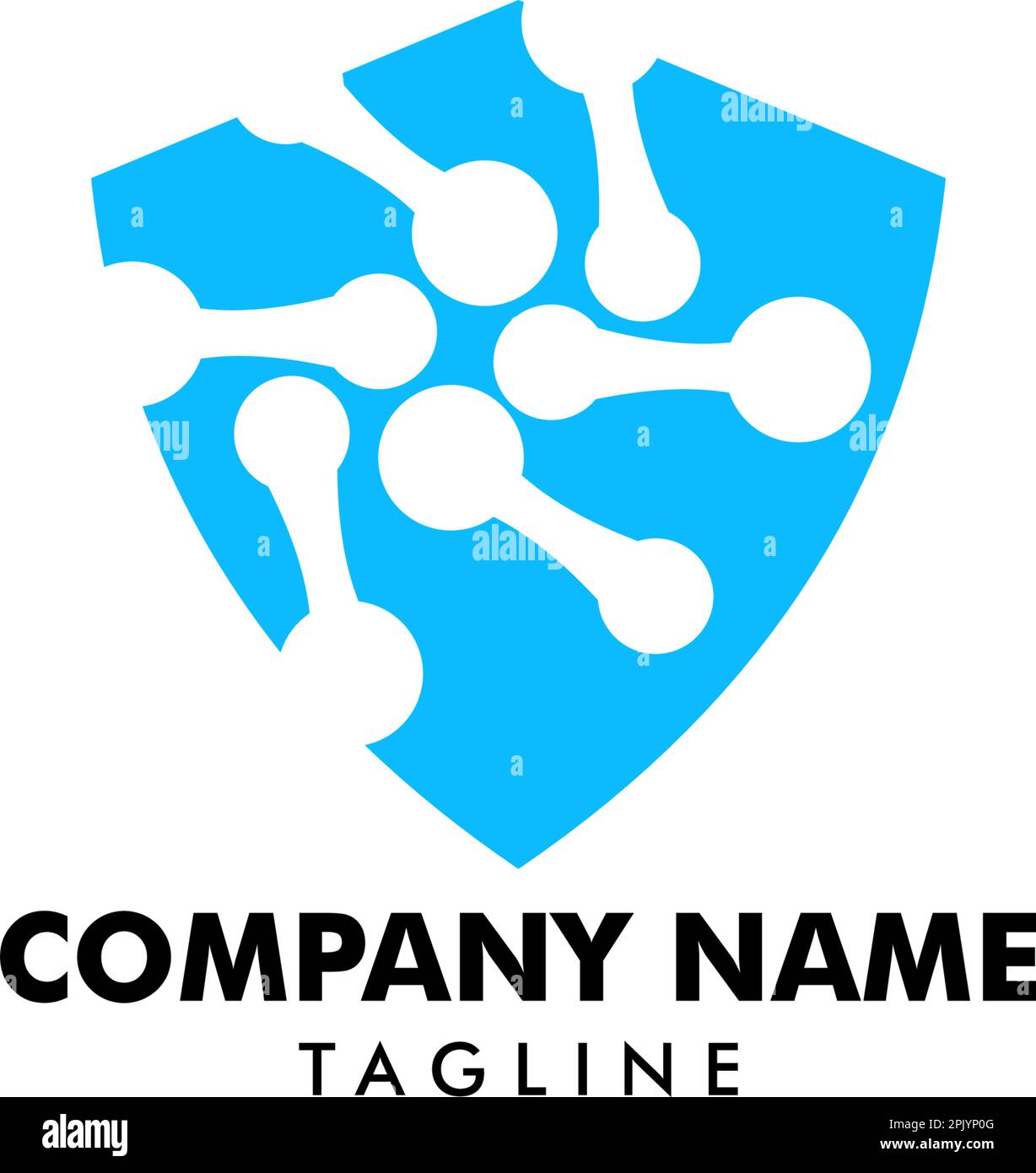 Molecule Shield Logo Template Vector Illustration Stock Vector Image ...