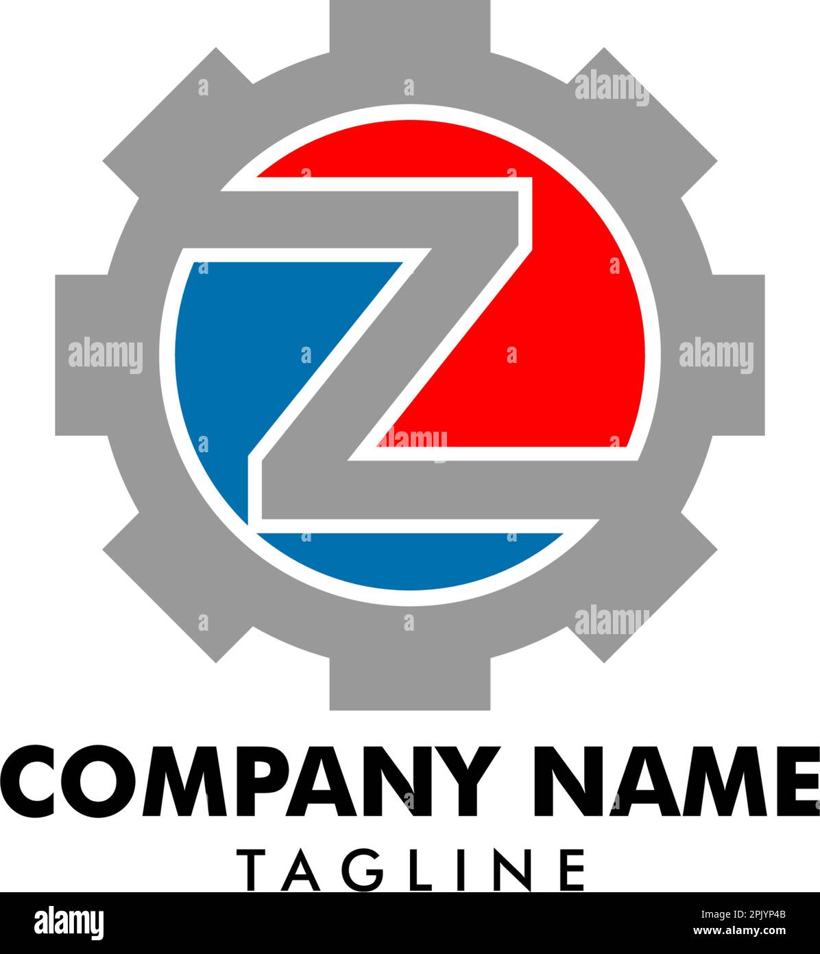 Letter Z Gear Logo Design Template Stock Vector Image & Art - Alamy