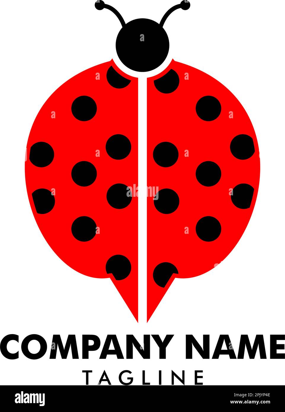 Lady bug logo template design Stock Vector Image & Art - Alamy