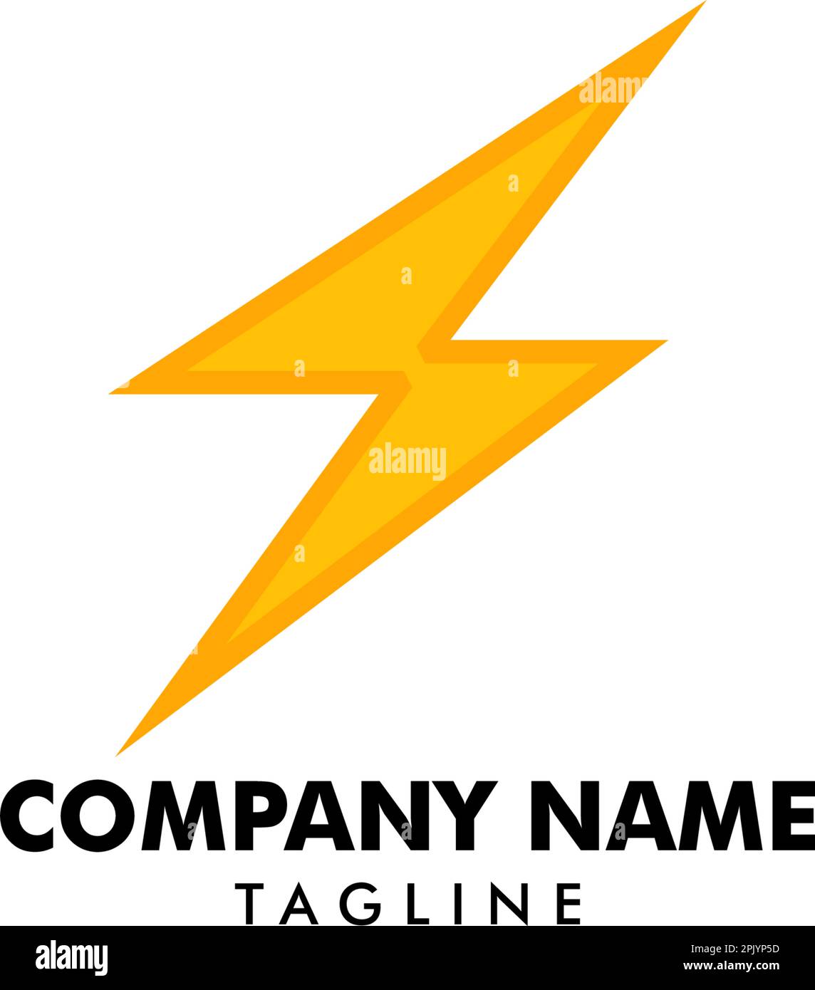 Orange Lightning Bolt Logo Name