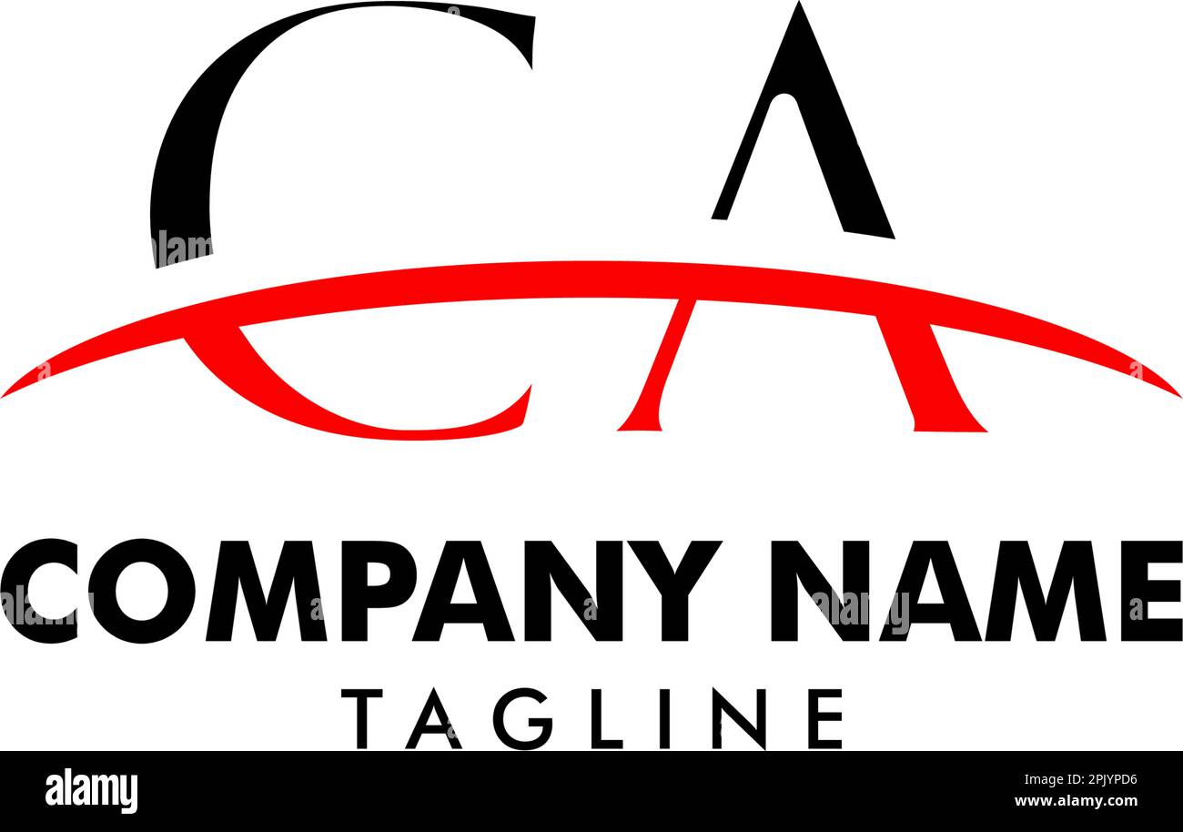 Initial letters CA illustrations designs with swoosh vector for company ...