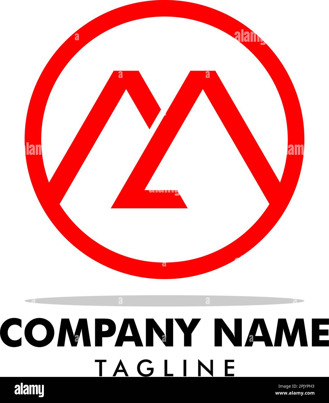 Letter M Circle Initial Logo Design Template Element Stock Vector Image ...