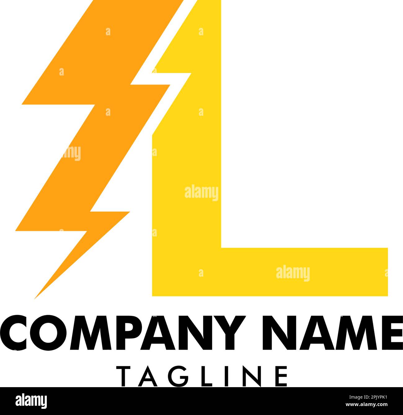 Letter L lightning logo icon design template elements Stock Vector ...