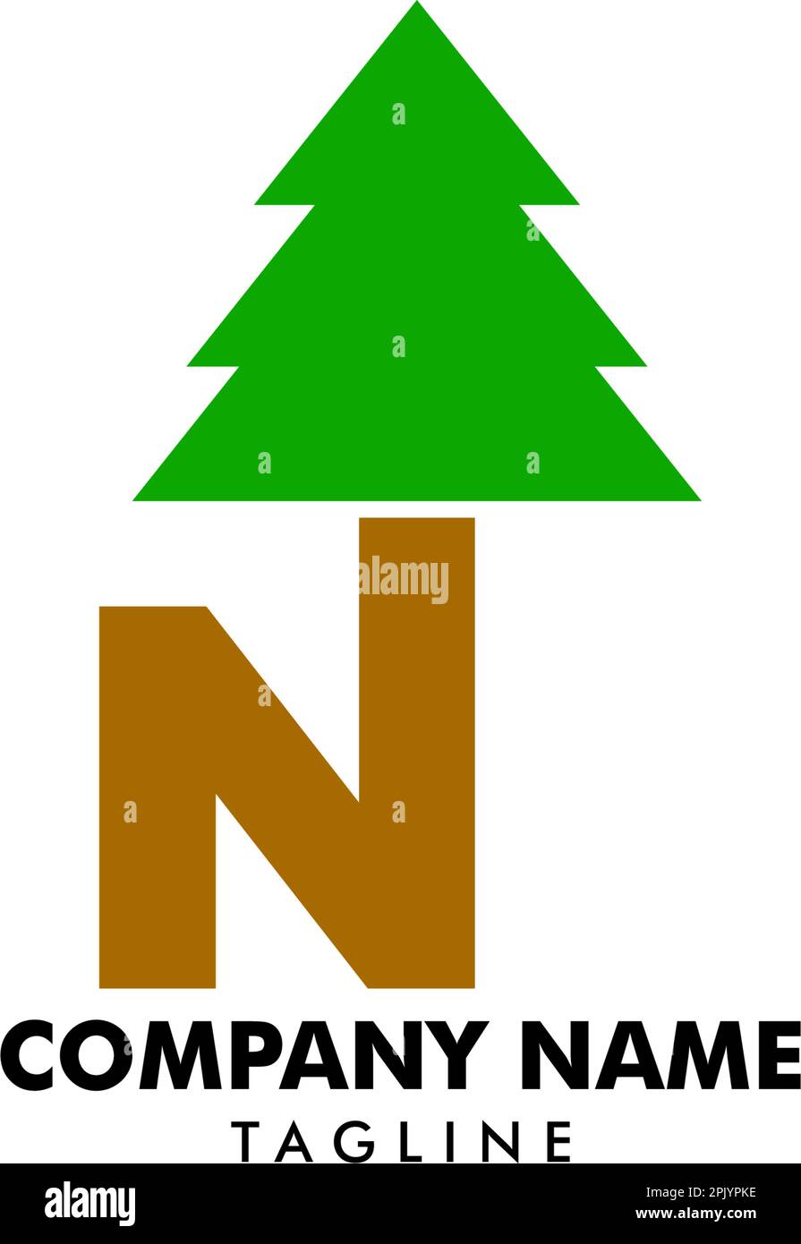 Letter P initial pine tree logo icon vector inspiration Stock Vector ...