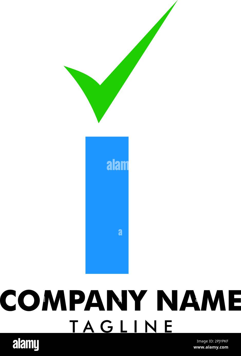 Letter I check mark logo icon design template elements Stock Vector ...