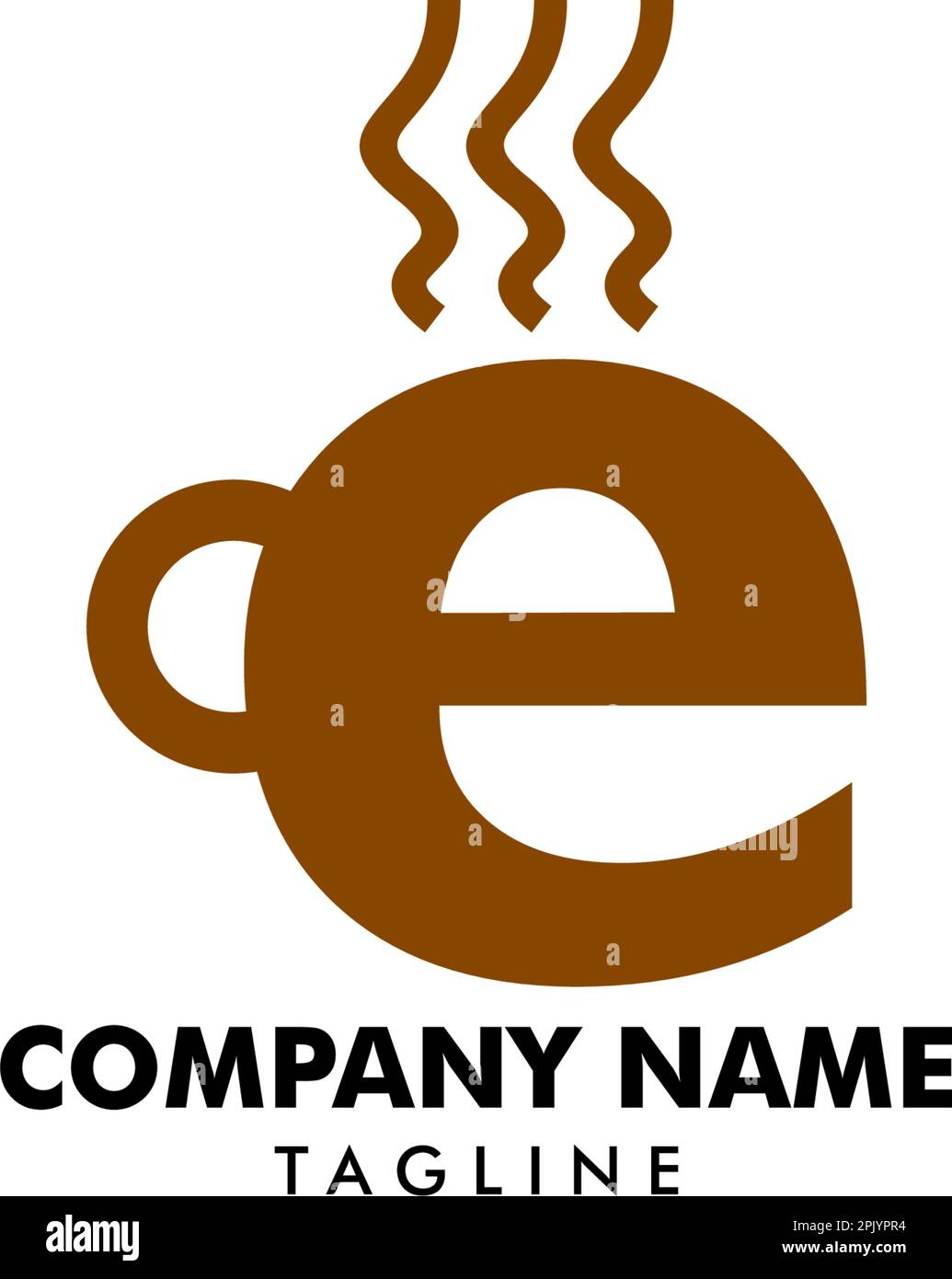 Letter E coffee logo icon design template elements Stock Vector Image ...