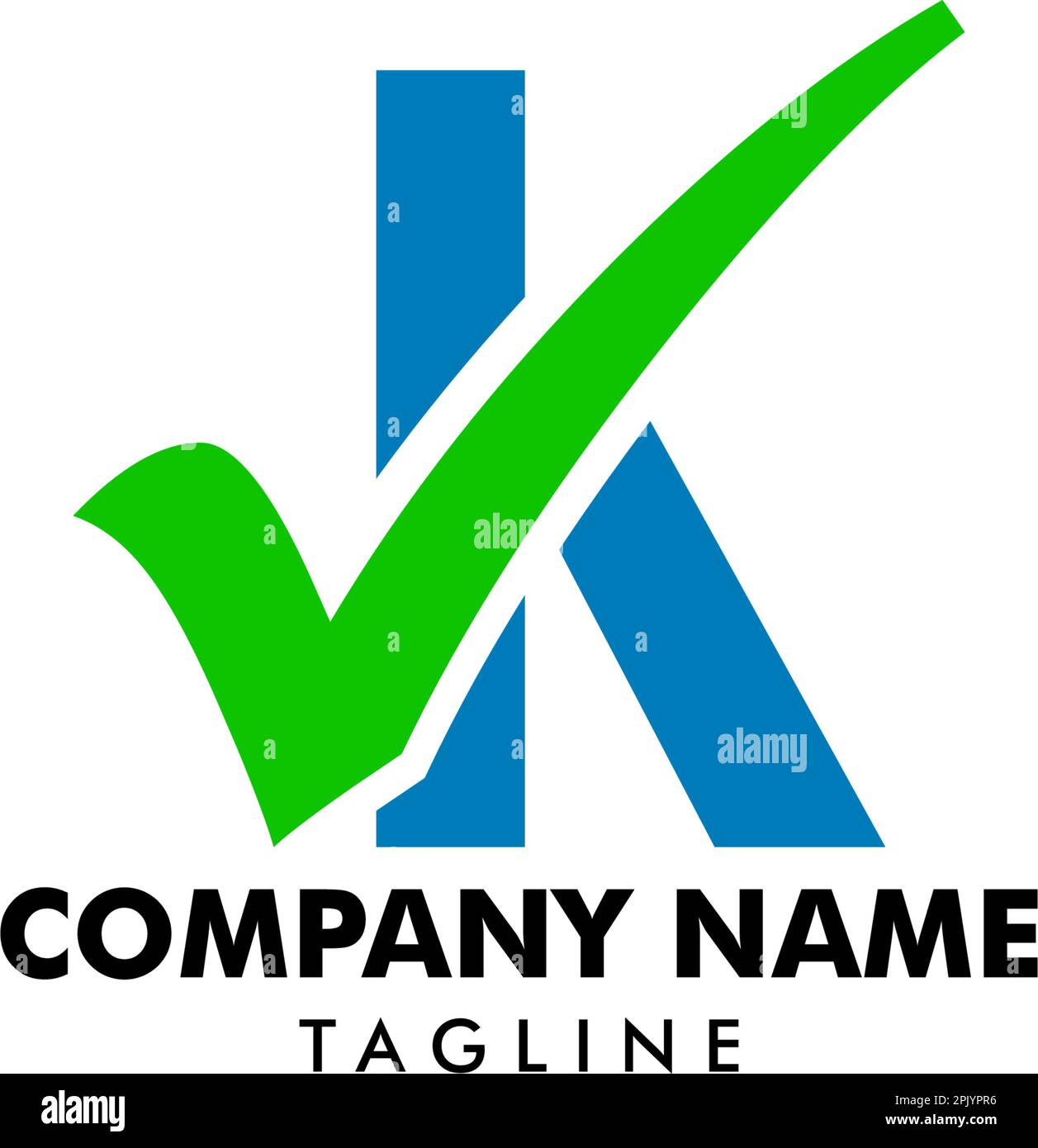 Letter K Check Mark Logo Design Template Element Stock Vector Image ...