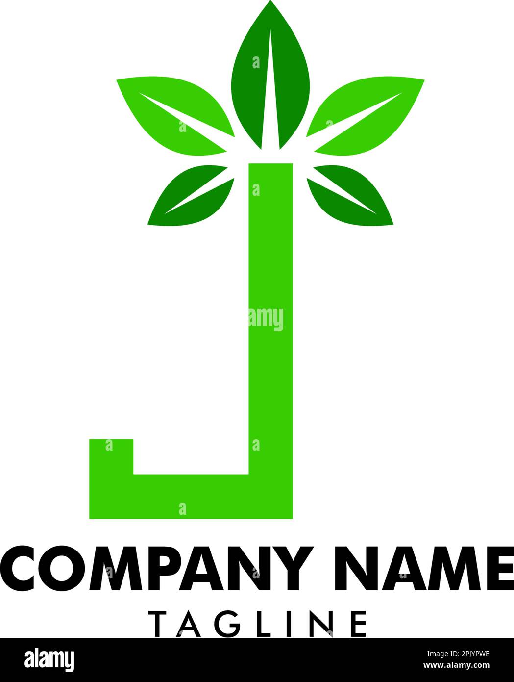 Letter j botanical logo hi-res stock photography and images - Alamy