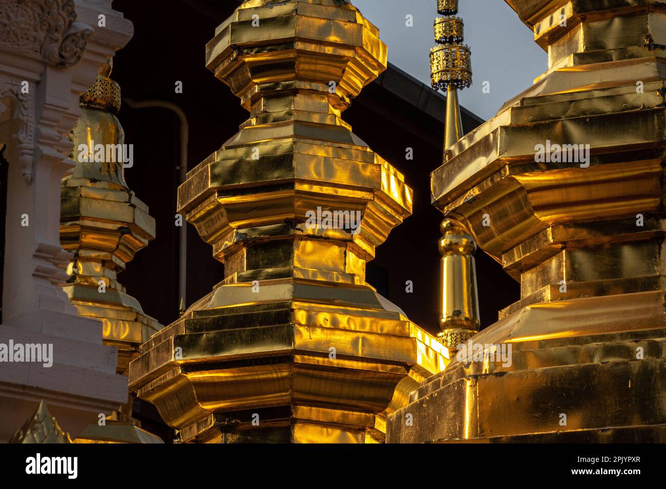 Buddhist Temple Spires Stock Photo - Alamy