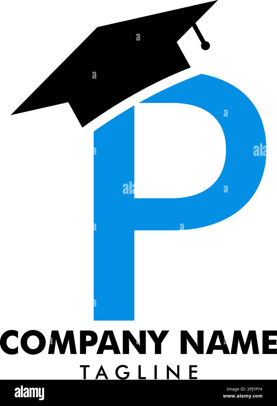 Letter Alphabet P Graduation Hat Logo Stock Vector Image & Art - Alamy