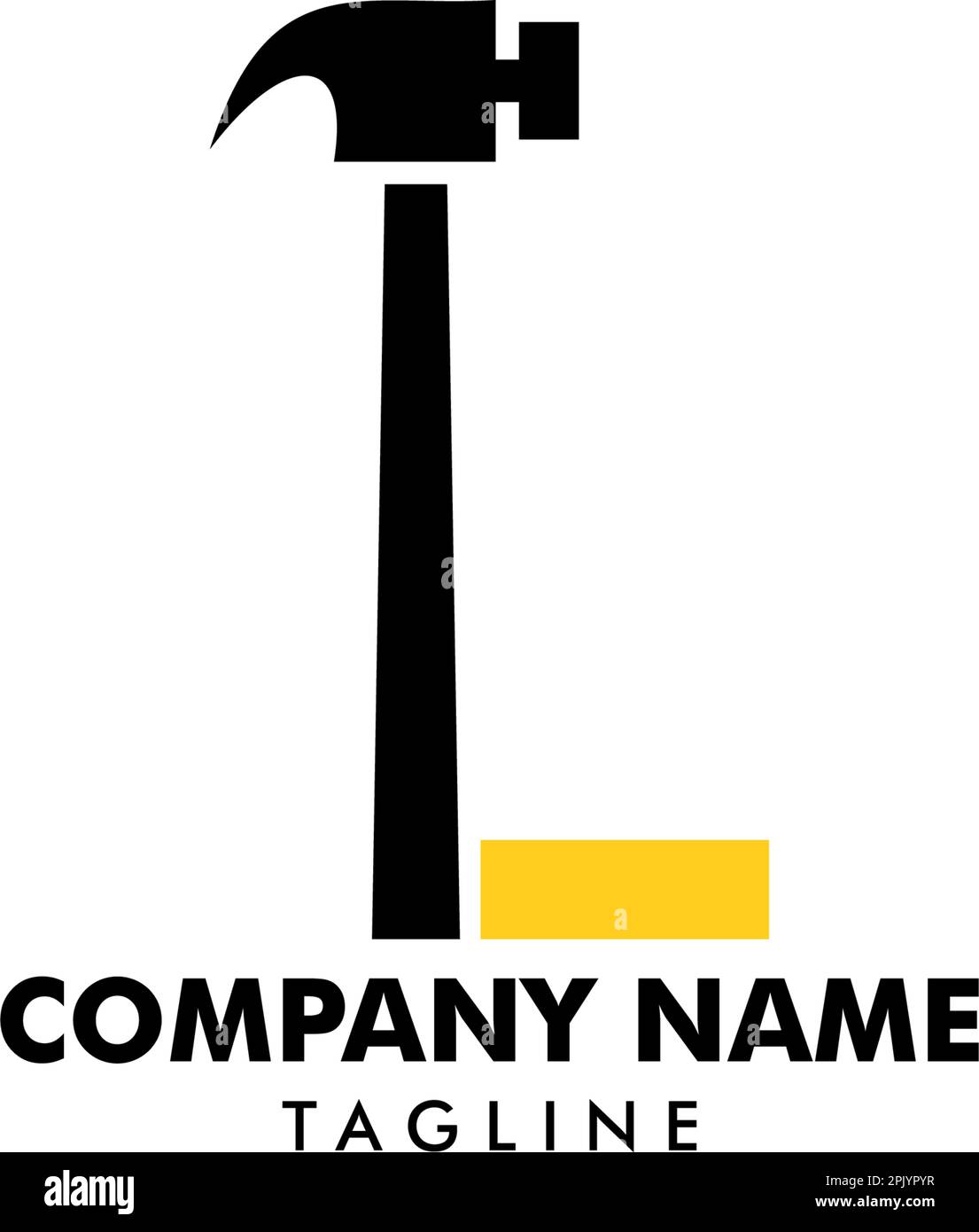 Letter L Hammer Logo, Handyman services Logo vector design Stock Vector ...