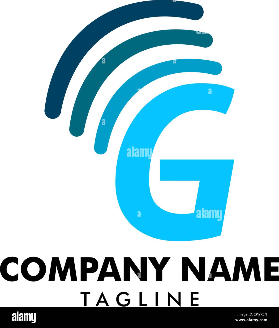 Initial Letters G Signal Logo Design Stock Vector Image & Art - Alamy