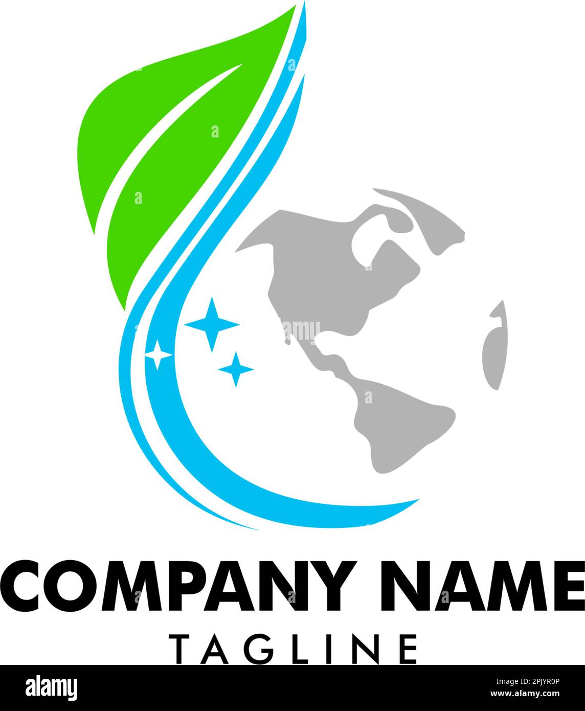 Leaf world nature logo Stock Vector Image & Art - Alamy