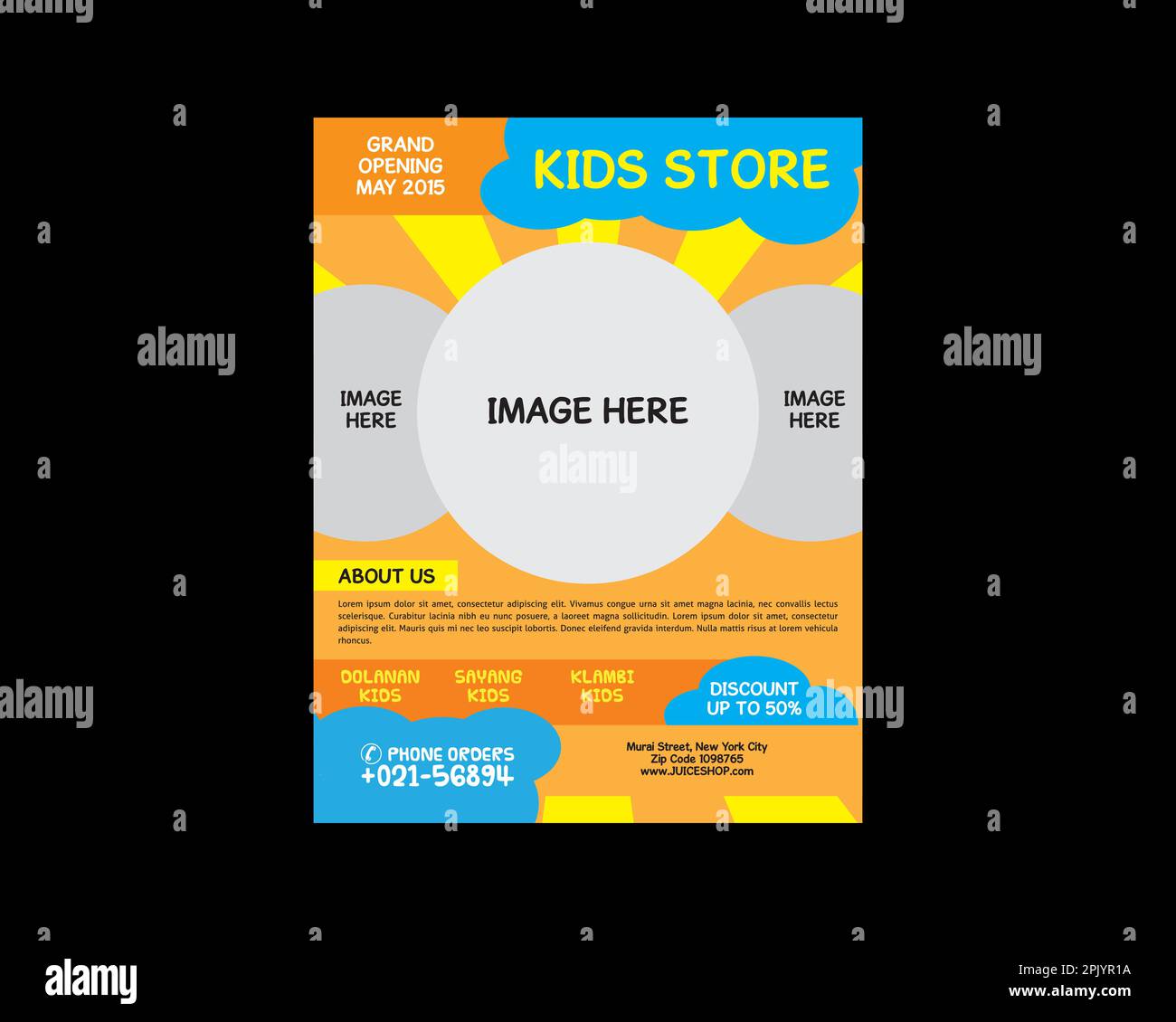 Kids Store template banner or flyer design Stock Vector Image & Art - Alamy