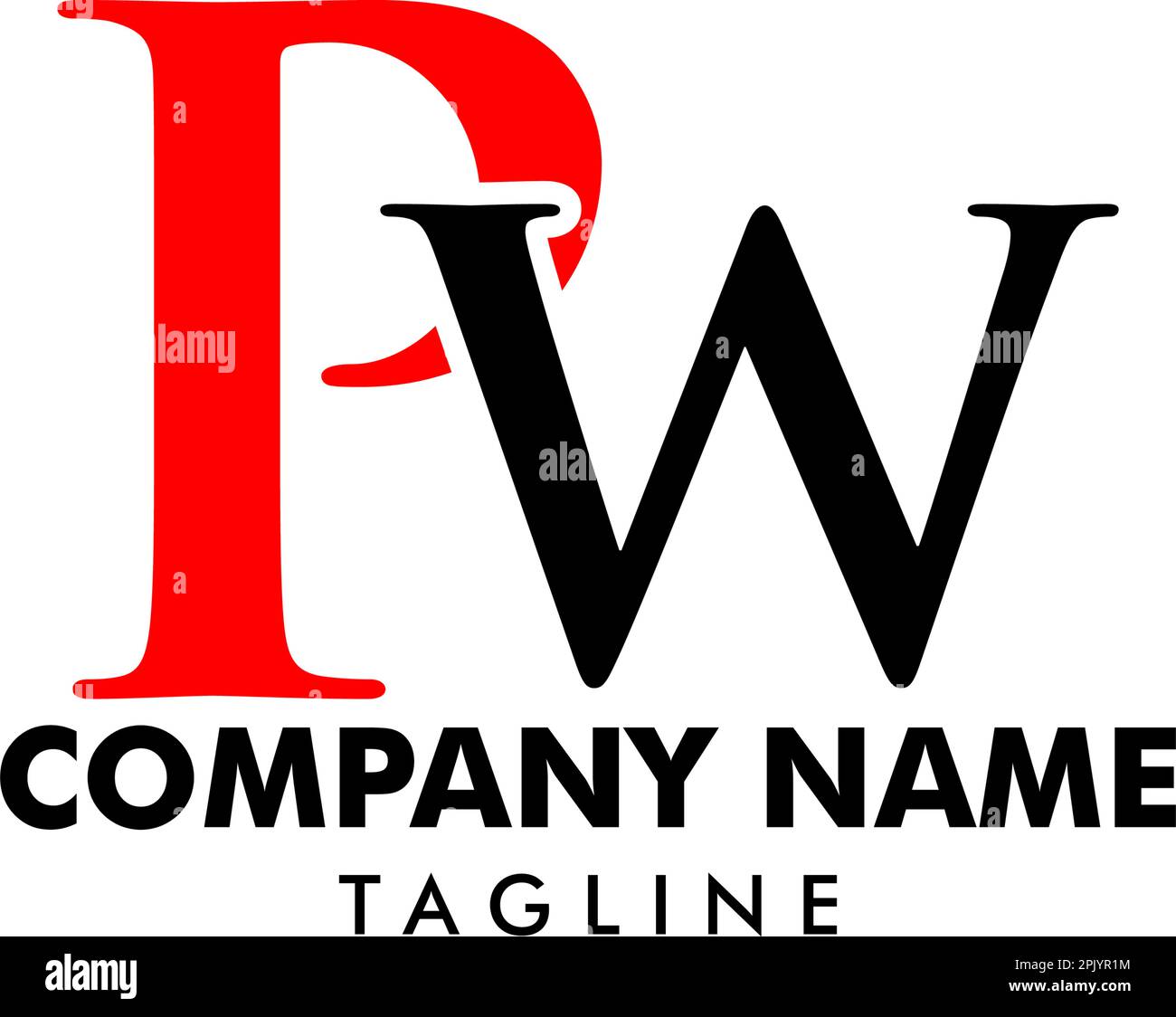 Initial Letter PW Logo Template Design Stock Vector Image & Art - Alamy