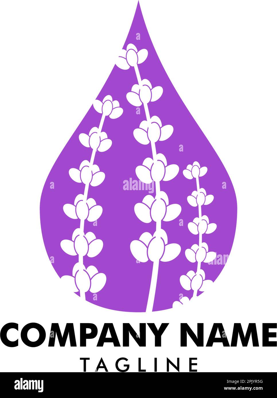 Lavender essential oil logo, Aromatherapy logo, Icon with a drop of ...