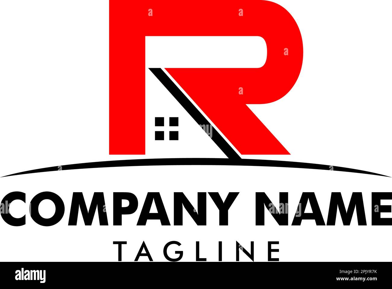 Initial Letter R House Logo Template Stock Vector Image & Art - Alamy