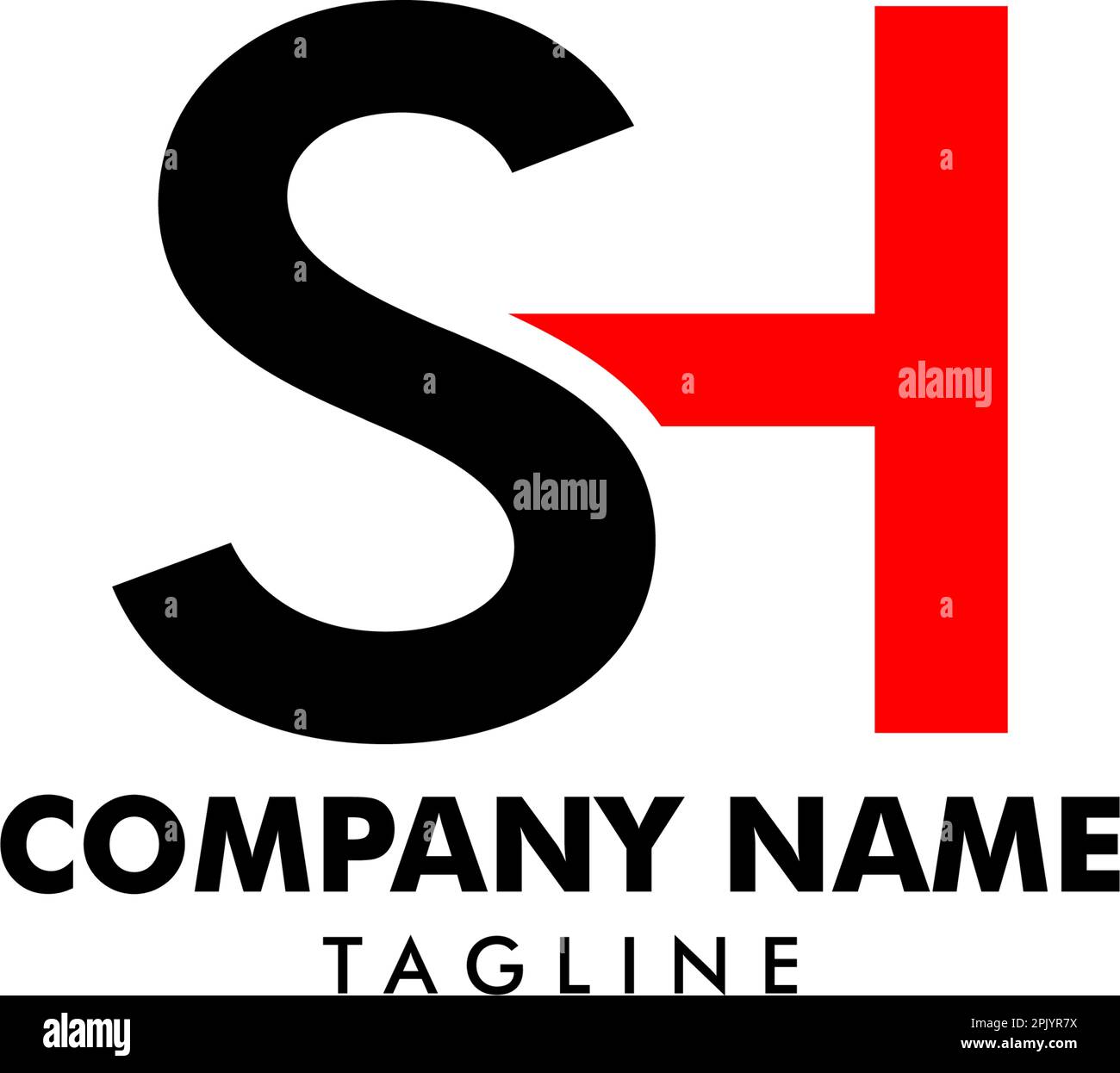 Initial Letter SH Logo Template Design Stock Vector Image & Art - Alamy