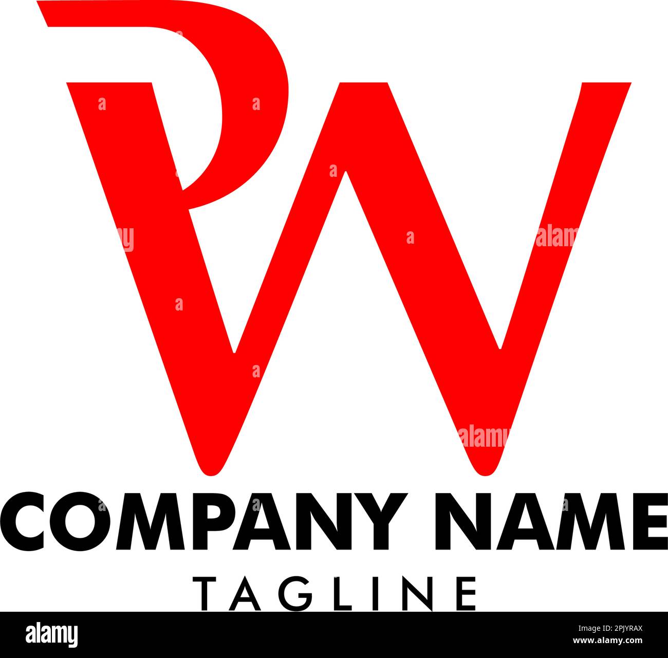 Initial Letter PW Logo Template Design Stock Vector Image & Art - Alamy