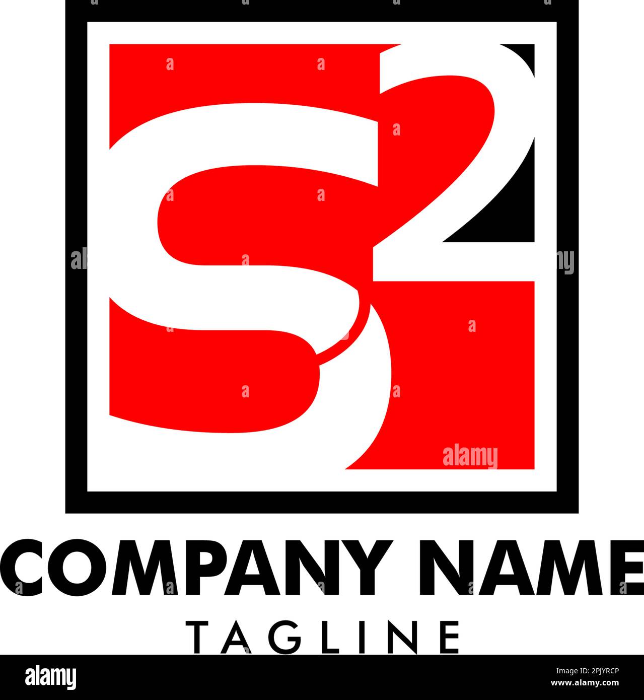 Initial Letter S2 Logo Icon Design Template Stock Vector Image & Art ...