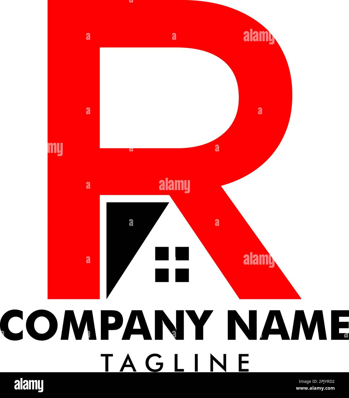 Initial Letter R House Logo Template Stock Vector Image & Art - Alamy